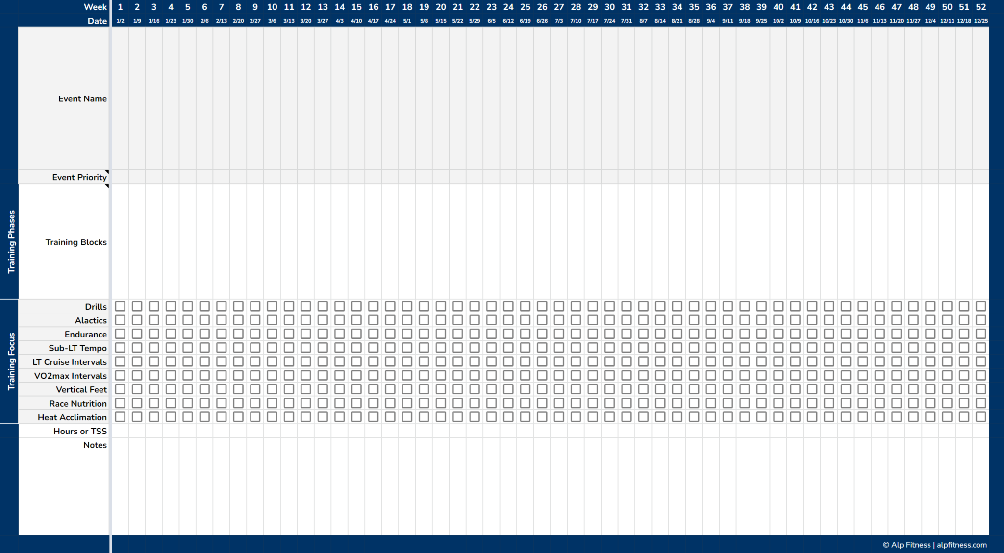Guide to Creating Your Training Plan – Alp Fitness